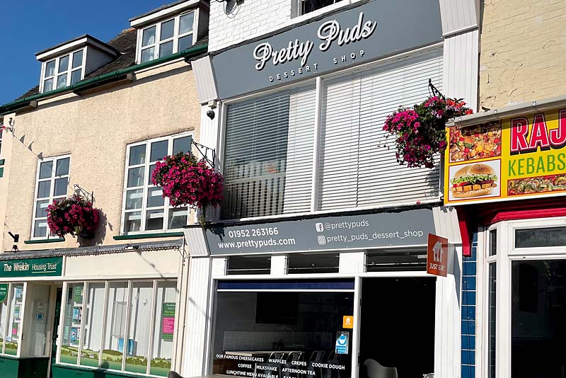 Shop with Pretty Puds, Newport Shropshire, 01952 825350
